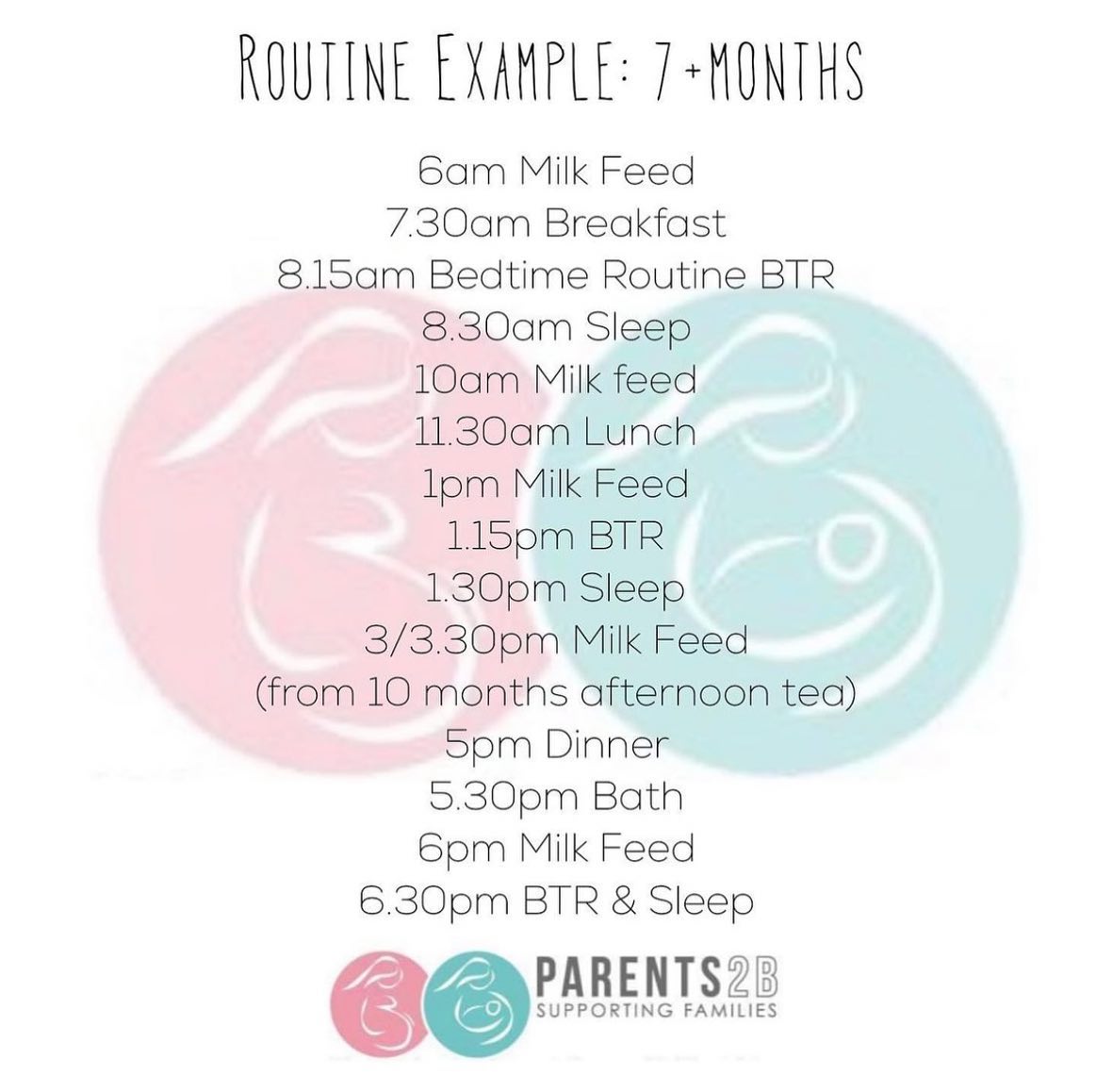 Example Routine 7+ months! - Parents 2B
